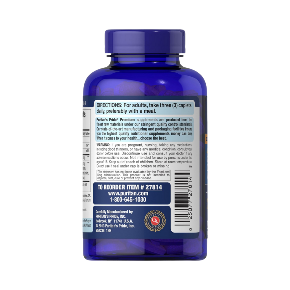 Puritan's Pride Glucosamina de doble fuerza, condroitina y MSM (240 ...